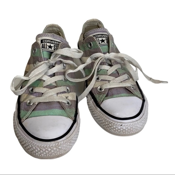 Converse | Shoes | Converse Chuck Taylor All Star Striped Lo Sneakers ...
